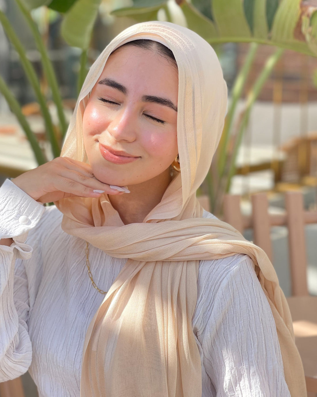 Linen Hijab - Beige – ESH ESH
